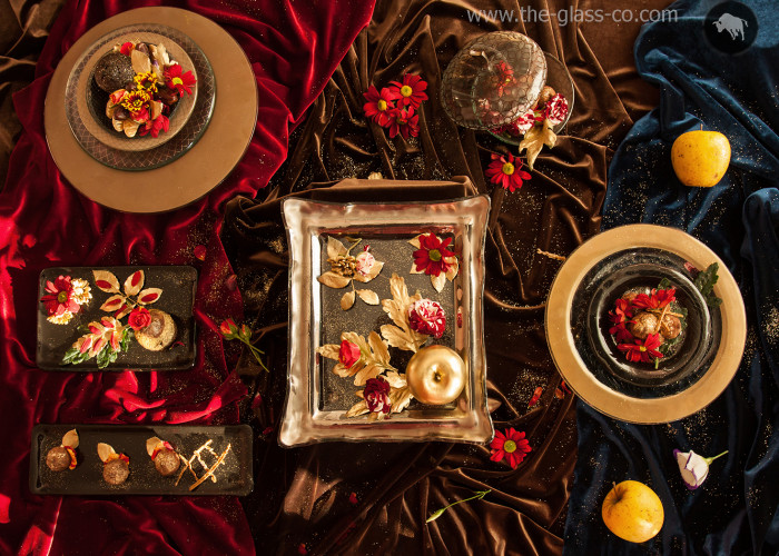 Baroque Dinnerware. Ornate Glass for a Luxurious Table
