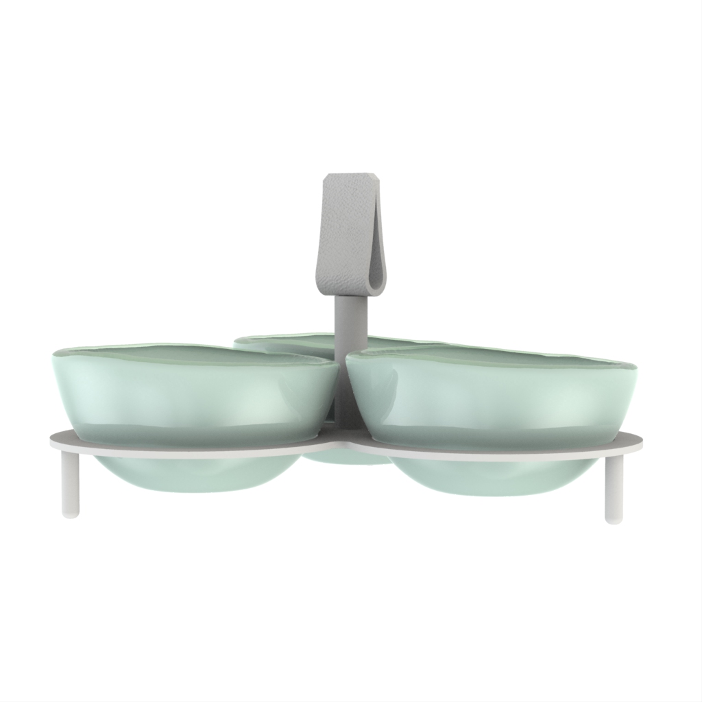 3 Bowl Condiment Server - Snacks Serveware | MyGlassStudio